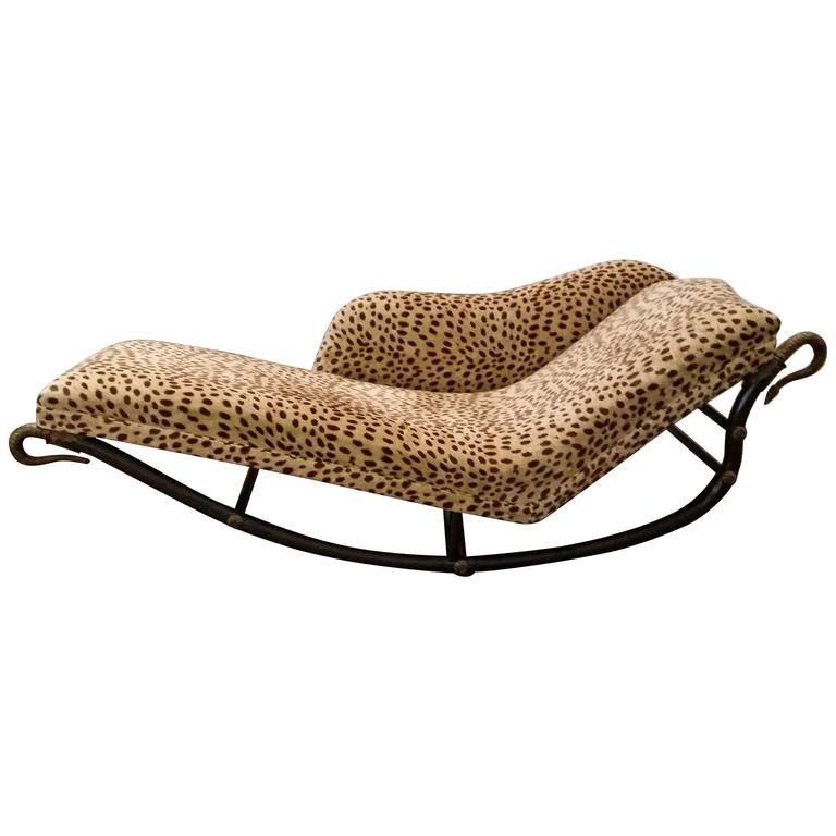 Rare 19th Century English Regency Rocking Chaise, circa 1820 at 1stDibs