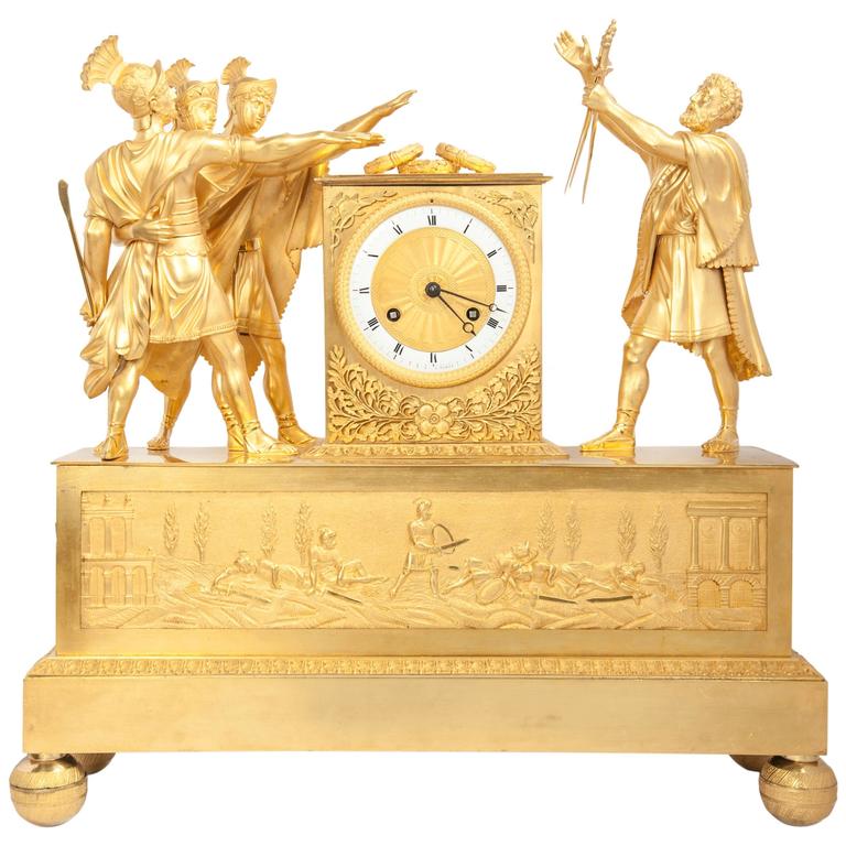 Impressive Empire Mantel Clock Horatius, circa 1800 For Sale at 1stDibs