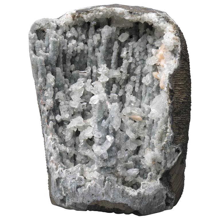 Apophyllite and Stilbite Geode, India For Sale at 1stDibs