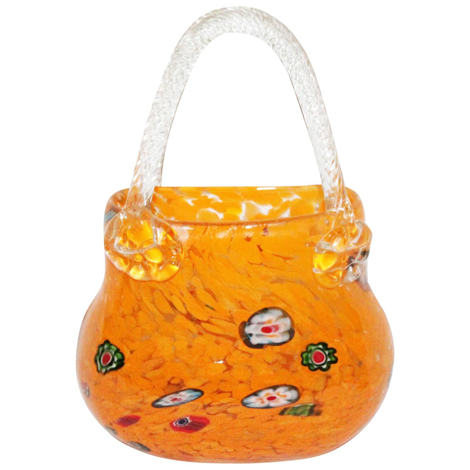 Unique Millefiori Murano "Vase" Handbag, circa 1960 For Sale at 1stdibs