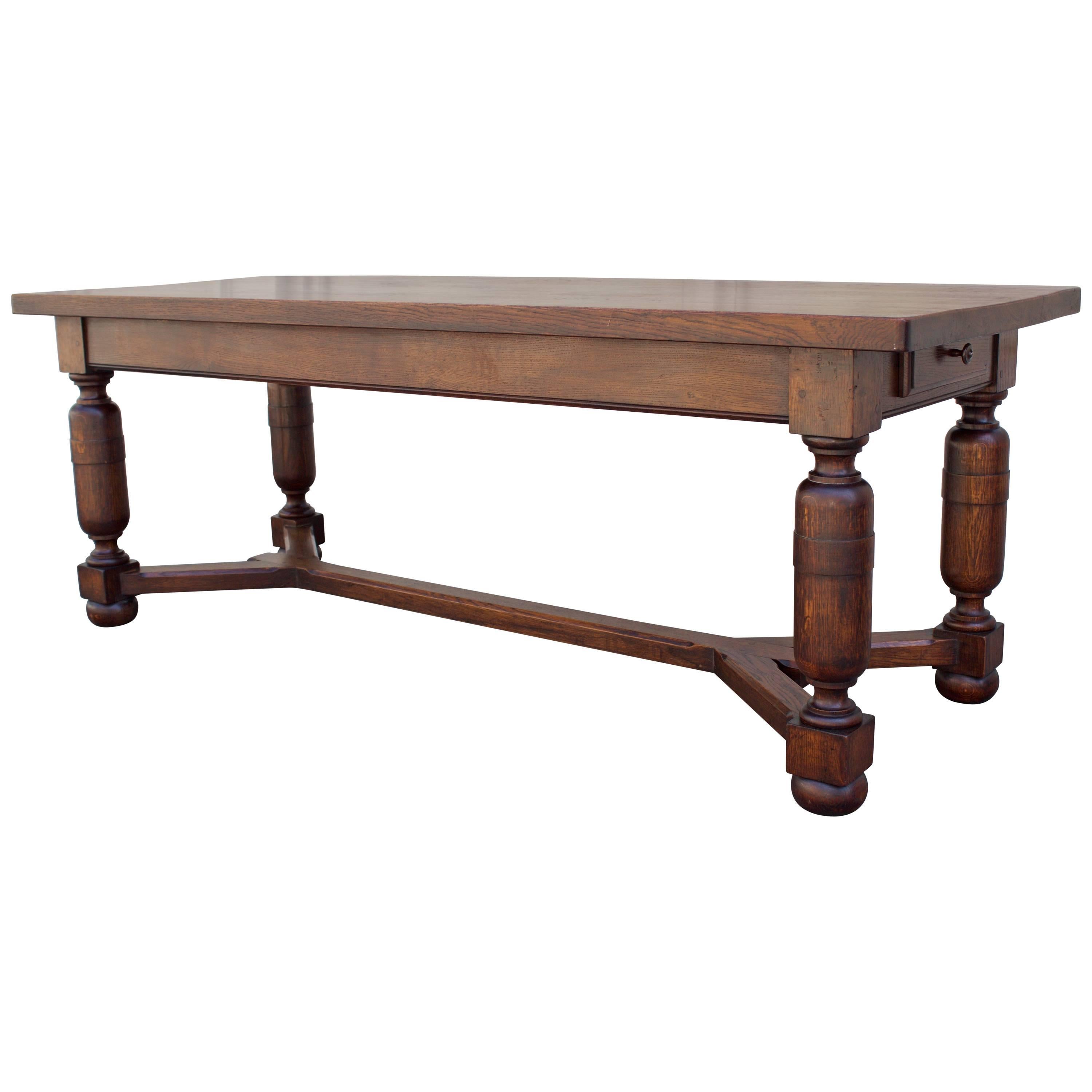 17th Century Style English Oak Refectory Table at 1stDibs