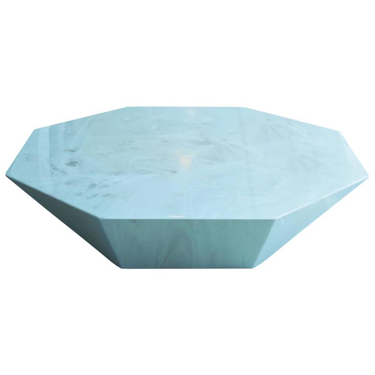 Italian Polyhedral Resin Coffee Table at 1stDibs