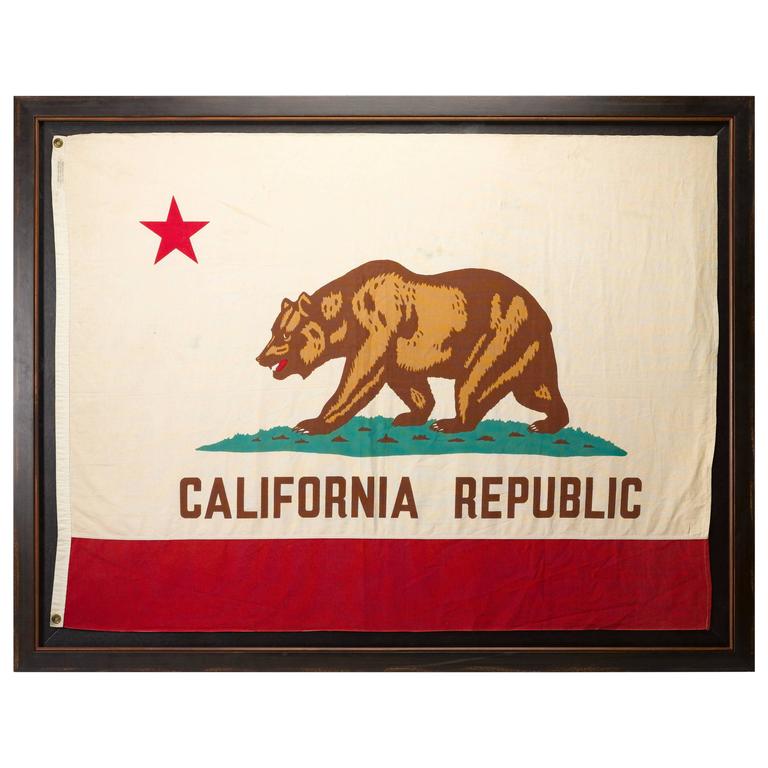 California Vintage Bear Flag, circa Early to Mid-20th Century at 1stDibs