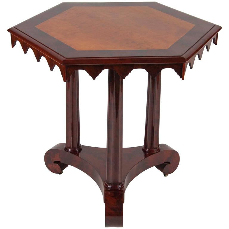 American Gothic Revival Center Table at 1stDibs