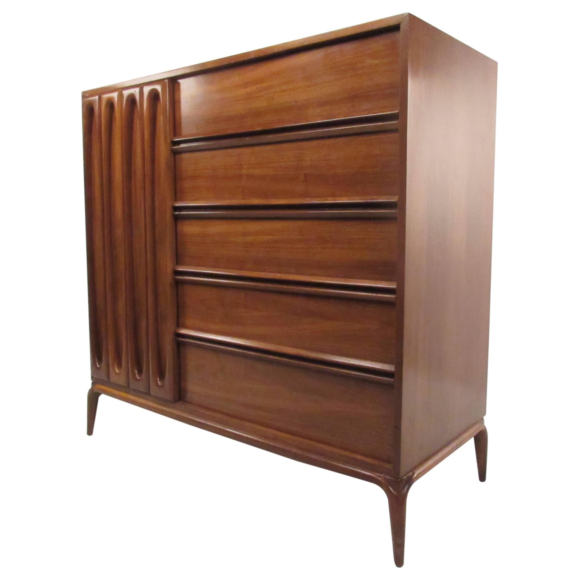 Sleek Mid Century Modern Armoire Style Dresser By Martinsville at ...