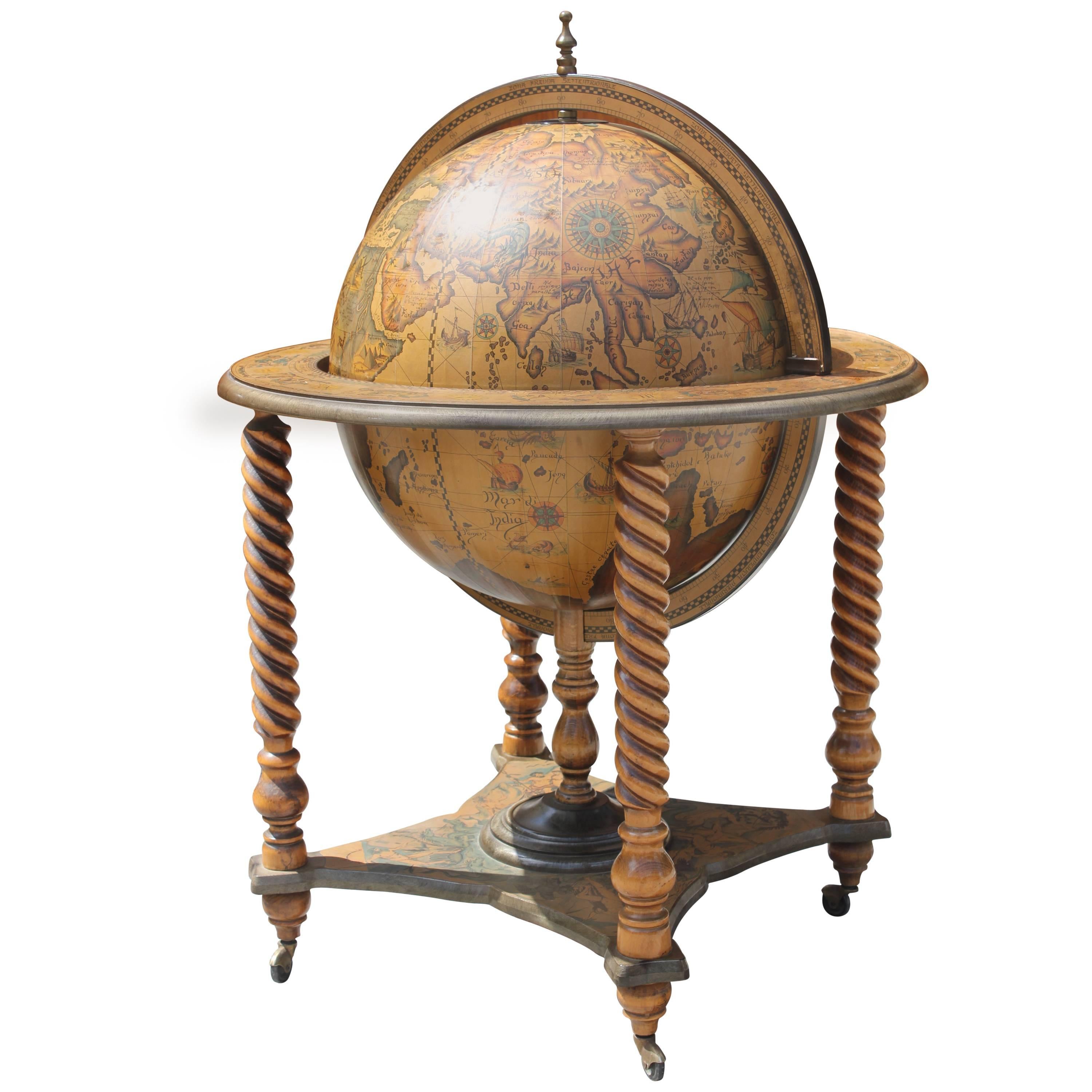French Mid-Century Modern World Globe Bar, circa 1960s at 1stDibs ...