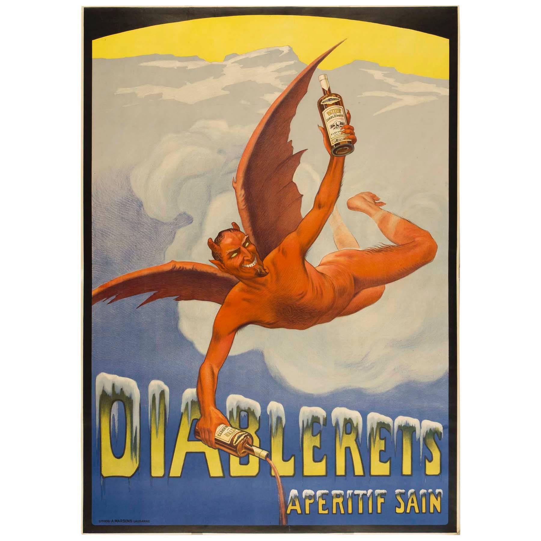 Original Swiss Aperitif Poster Advertisement at 1stDibs