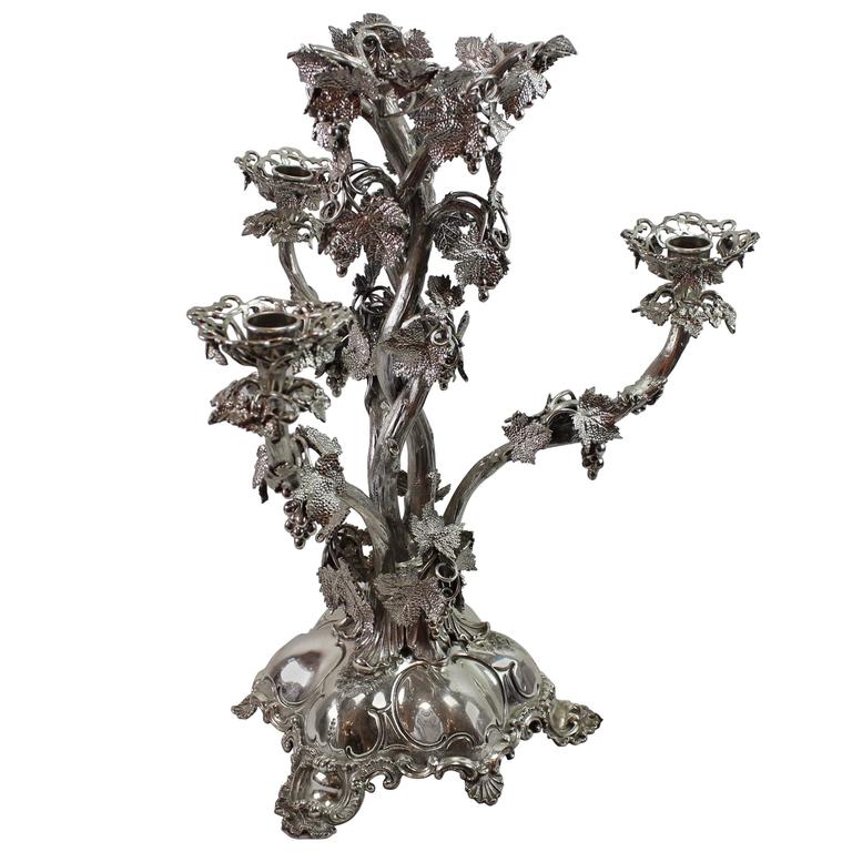 Stunning Austrian Silver Tall Centerpiece For Sale at 1stDibs