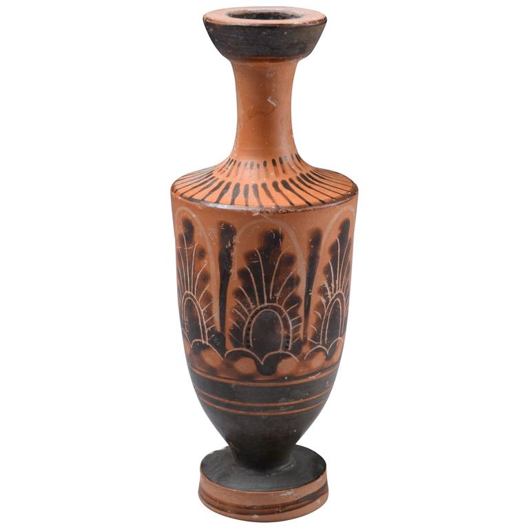 Ancient Greek Black Figure Pottery Vase, 490 BC at 1stDibs