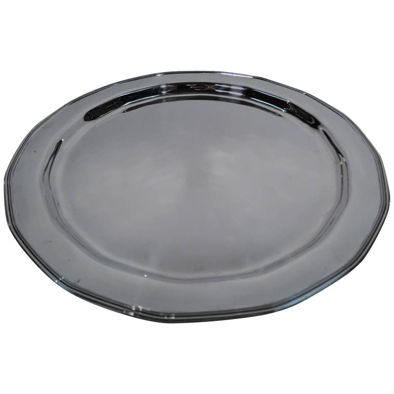 Tiffany Modern Sterling Silver Serving Tray For Sale at 1stdibs