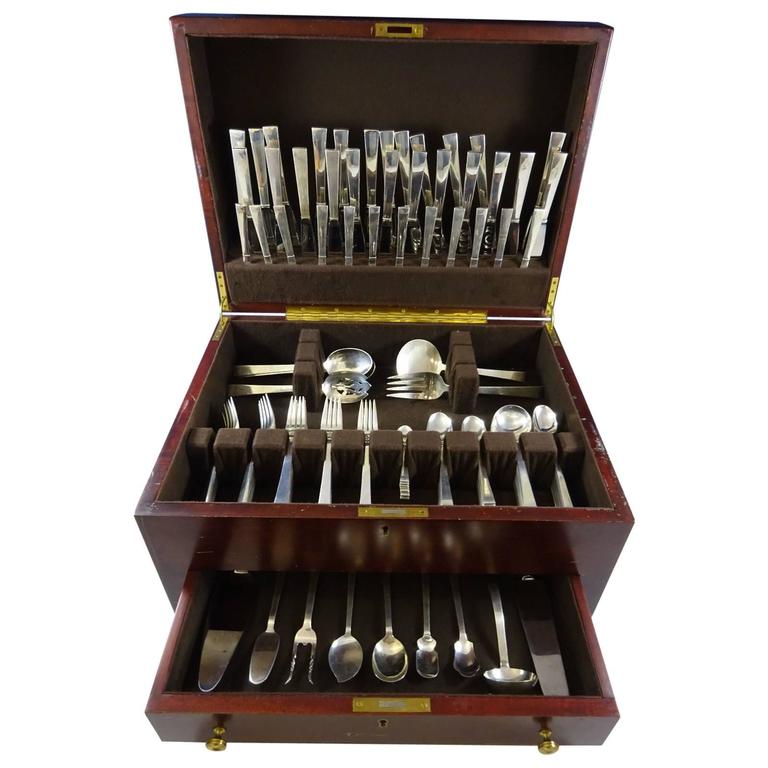 Continental by International Sterling Silver Flatware Service Set 158 ...