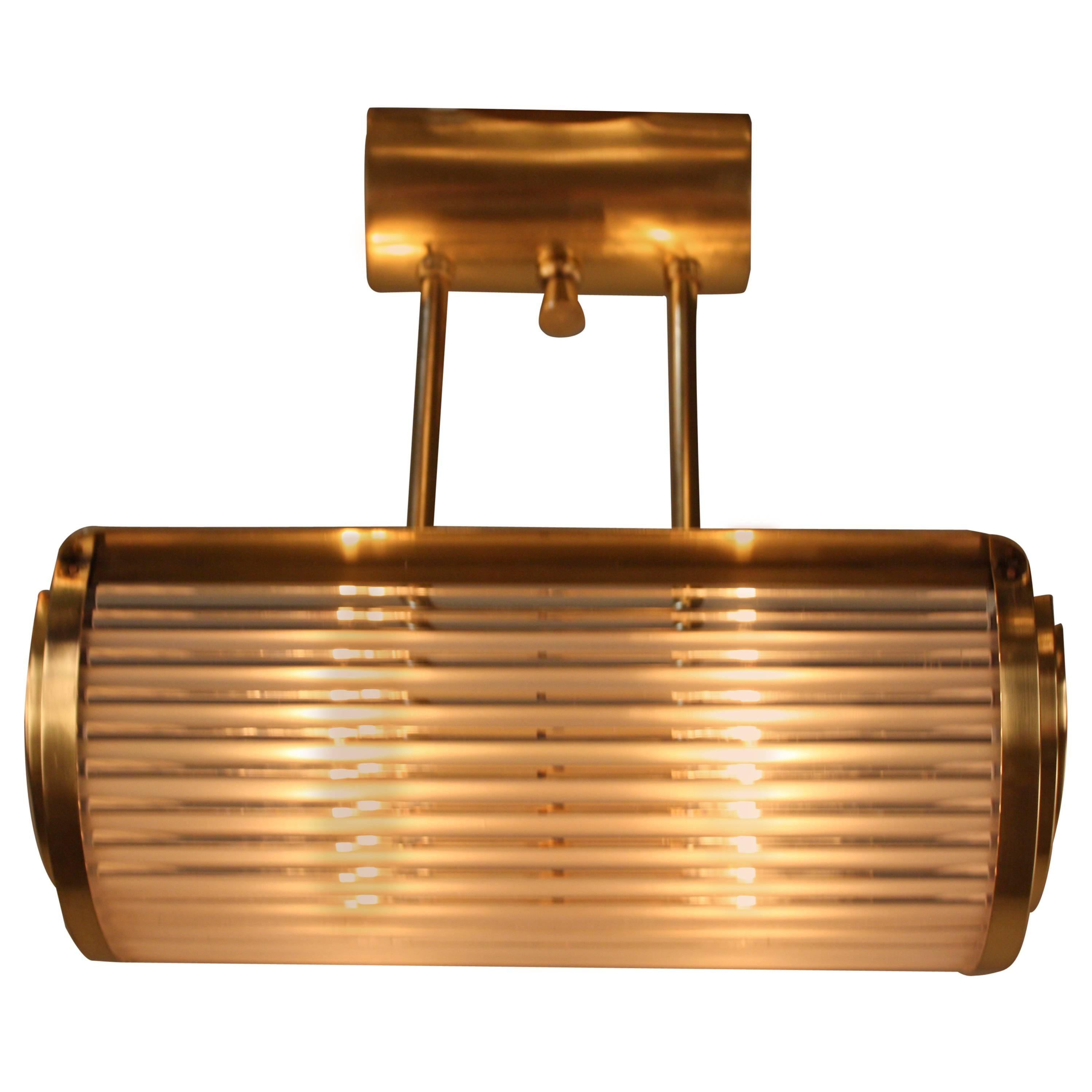 French Glass Rods Art Deco Chandelier by Atelier Petitot at 1stDibs