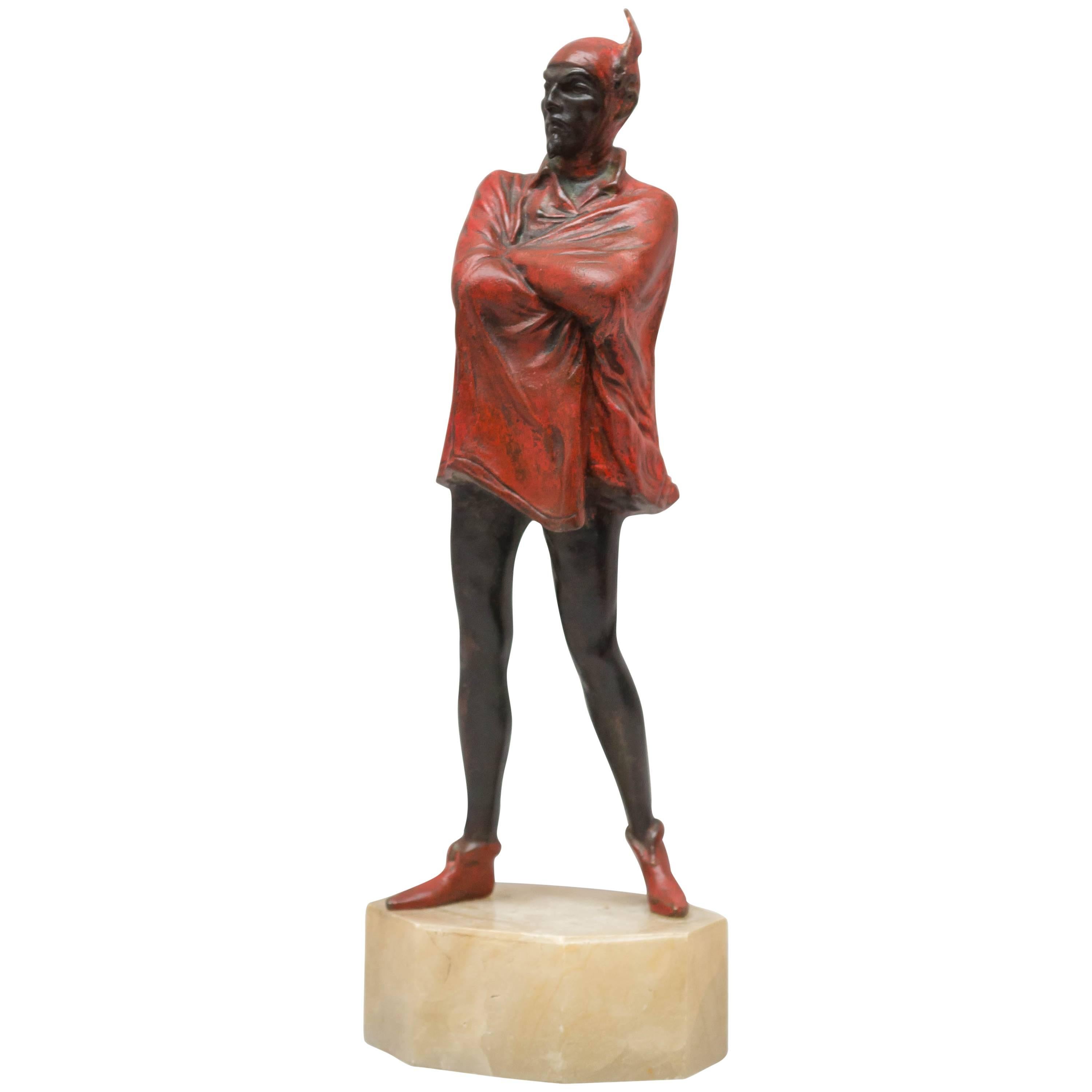 Bronze Figure of Mephistopheles/Devil at 1stDibs