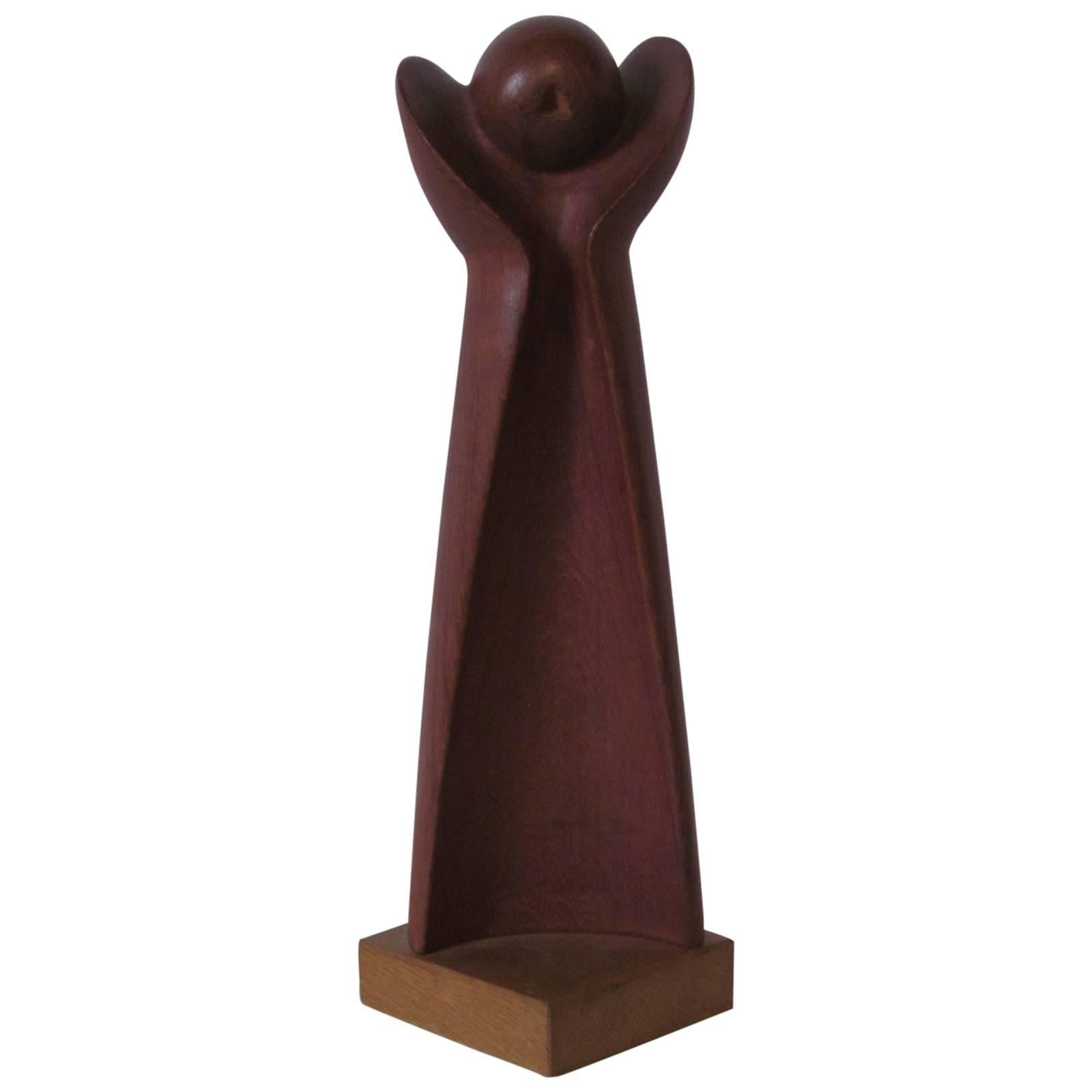 Teak Sculpture by Simon Randers, Denmark at 1stDibs
