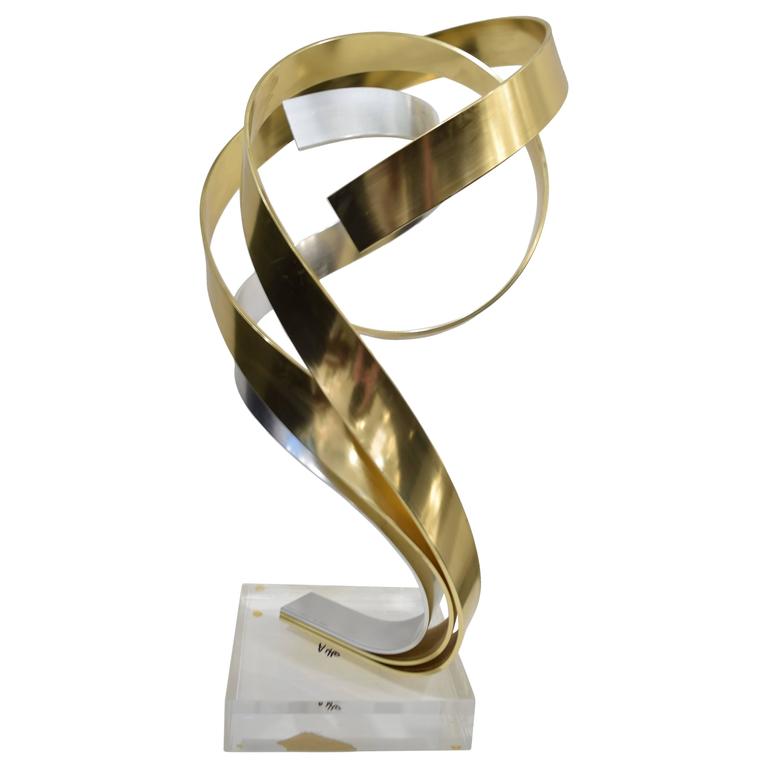 Triple Ribbon Sculpture by Dan Murphy For Sale at 1stdibs