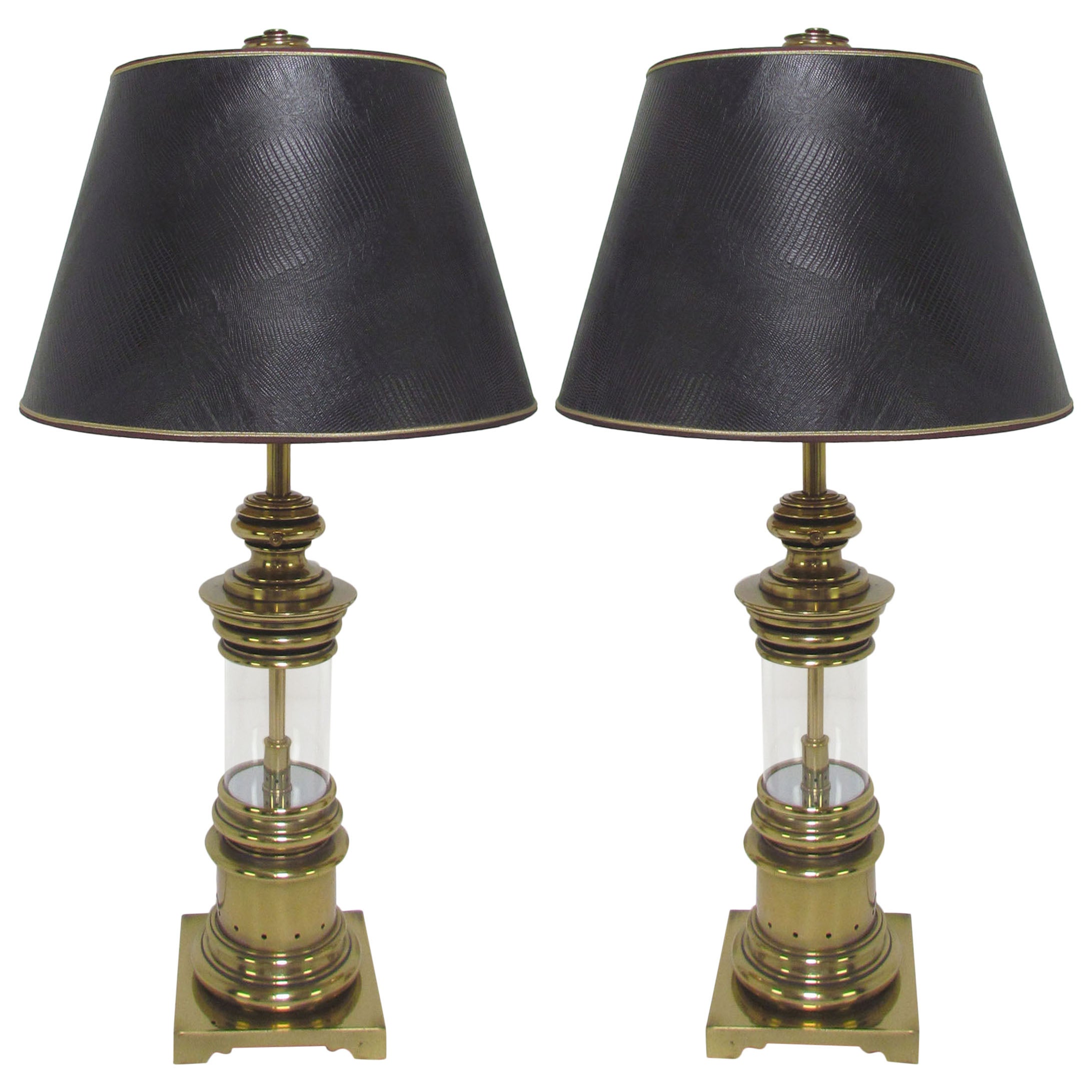 Pair Brass Stiffel Lamps, circa 1970s For Sale at 1stDibs