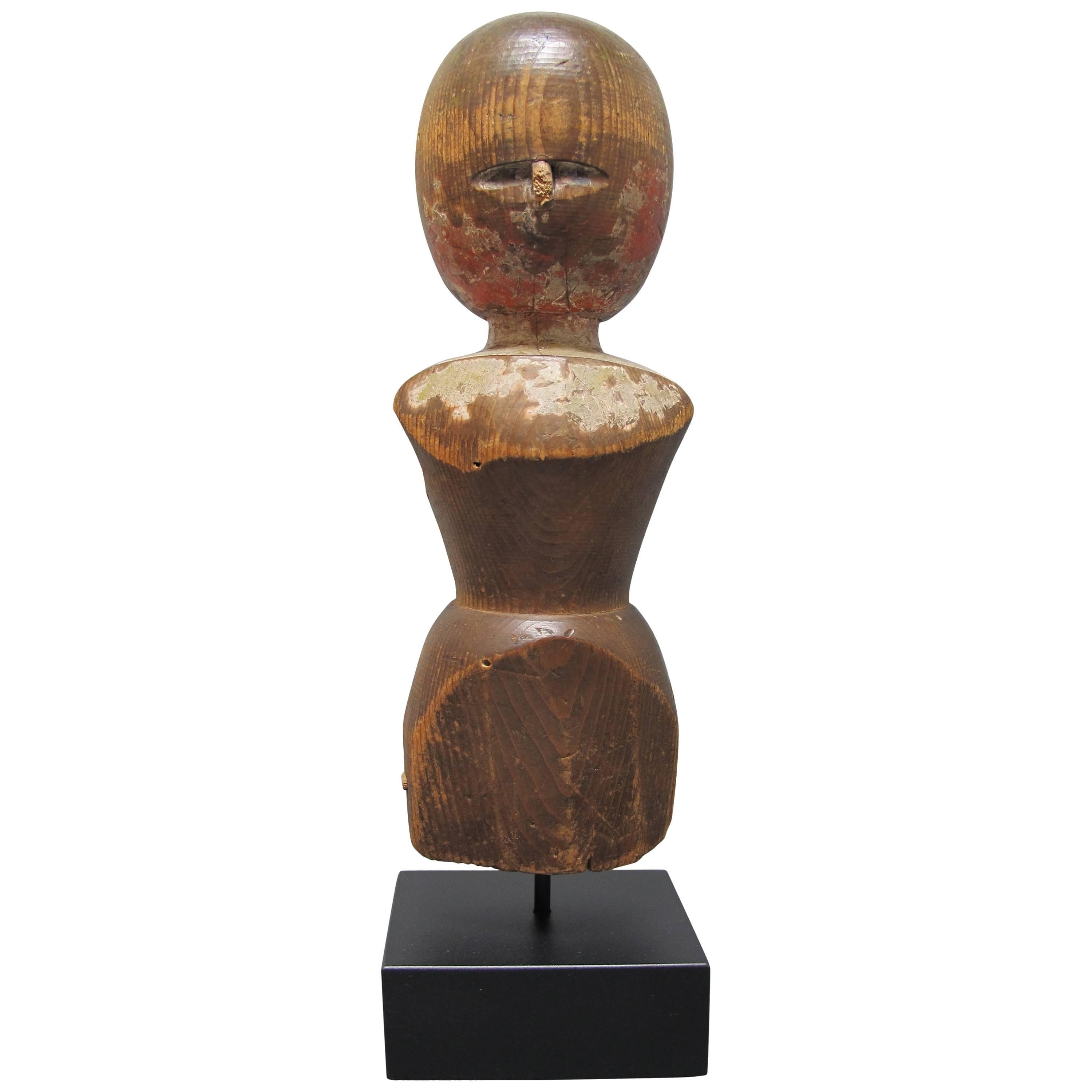 Geometric Early Wood Doll at 1stDibs
