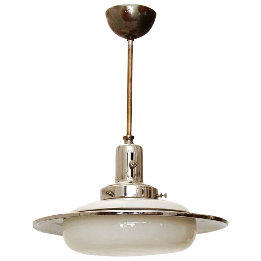 Italian Art Deco Disc-Shaped Ceiling Light at 1stDibs