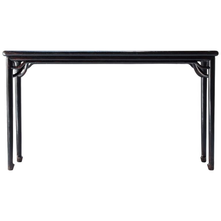 Petite Round Corner Double Support Side Table at 1stDibs