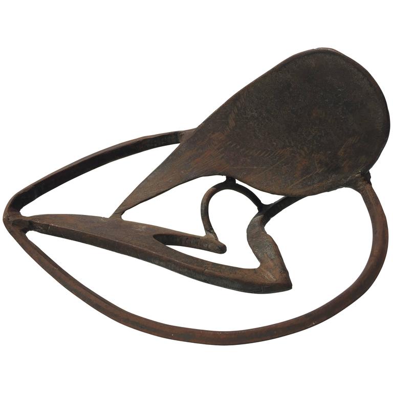 British Artist Lee Tribe Open Work Forged Iron Abstract Sculpture ...