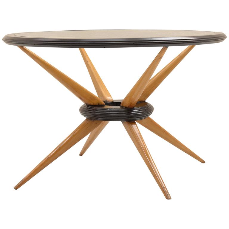 Round Italian 1950s Side Table at 1stDibs