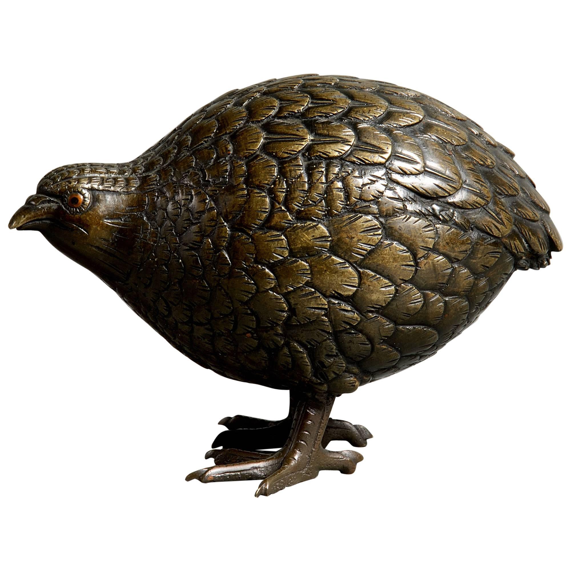 19th Century Bronze Quail at 1stDibs