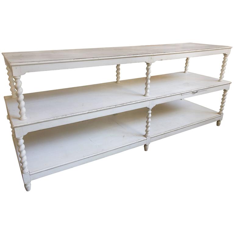 French 19th Century Two-Tiered Painted Display Table For Sale at 1stDibs