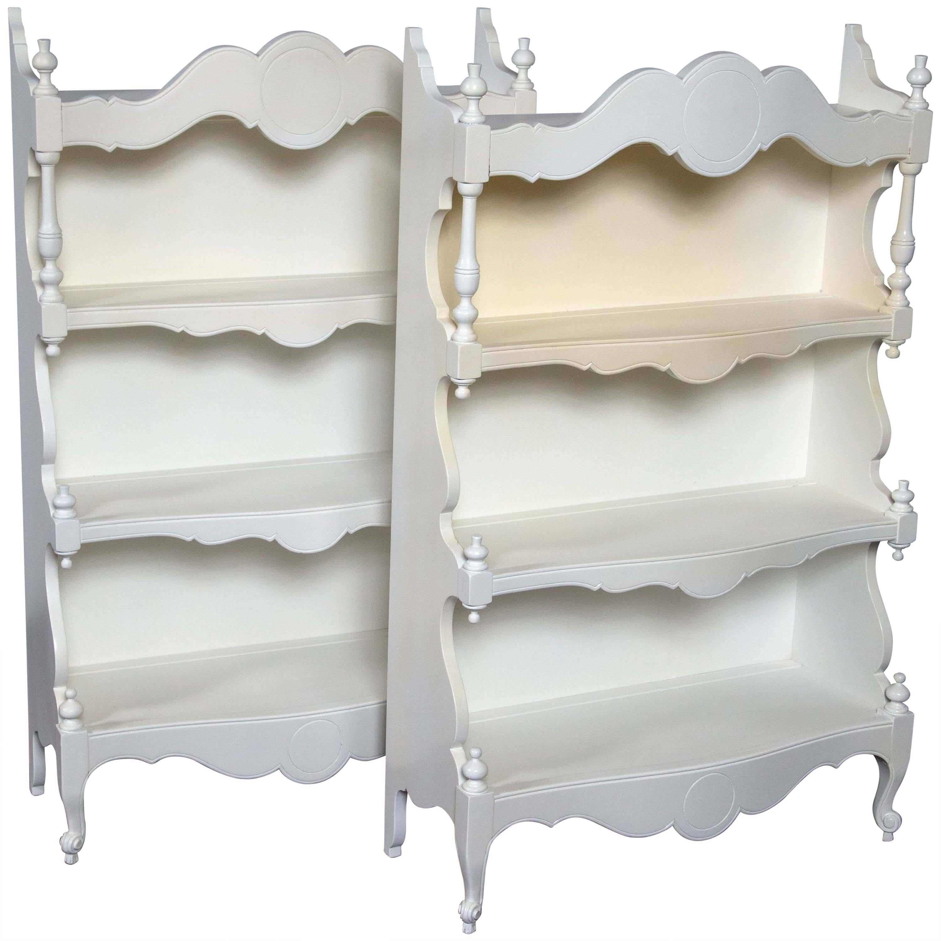 Pair of Figural Classical Cherub Composite Wall Shelves, 20th Century ...