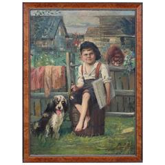 Henri Langerock Belgium Watercolor or a Prowling Lion in the Jungle For ...