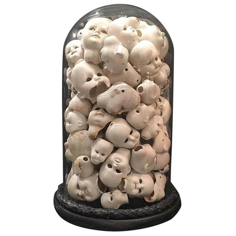 Porcelain Doll Head Sculpture at 1stDibs