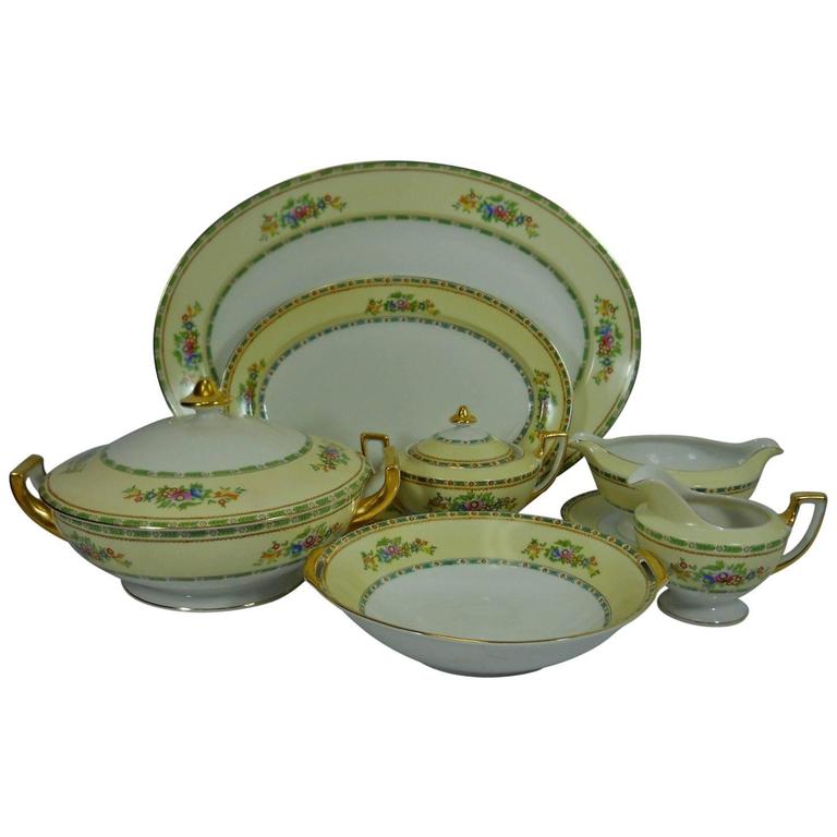 Noritake China Flower Urns N1327 Pattern 8-Peice Hostess Serving Set at ...
