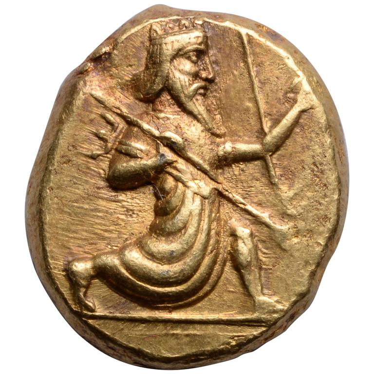 Ancient Persian Gold Daric Coin, 420 BC at 1stDibs | persian coin ...