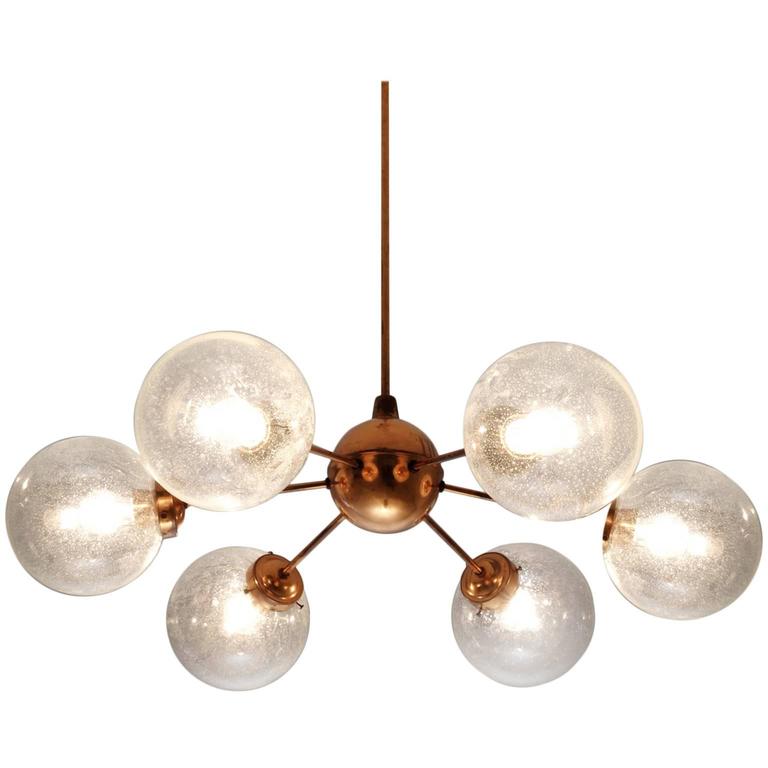 Sputnik Chandelier in Copper and Glass For Sale at 1stDibs | copper ...