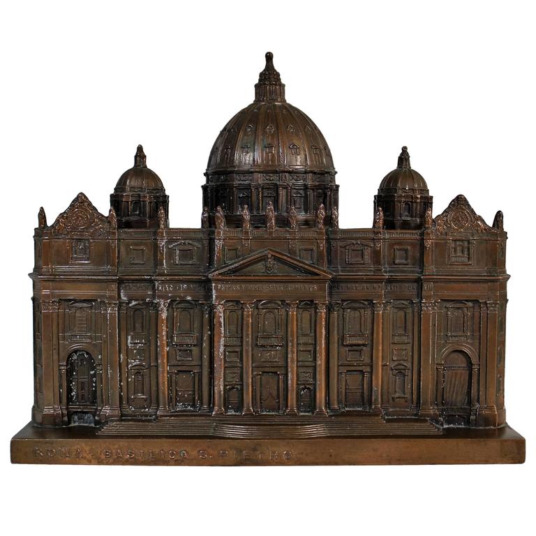 Grand Tour Architectural Model of St. Peter's Basilica in Rome For Sale ...