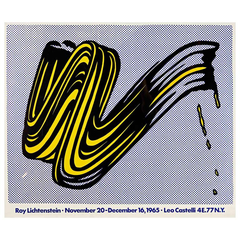 "Brushstroke" Poster by Roy Lichtenstein at 1stDibs