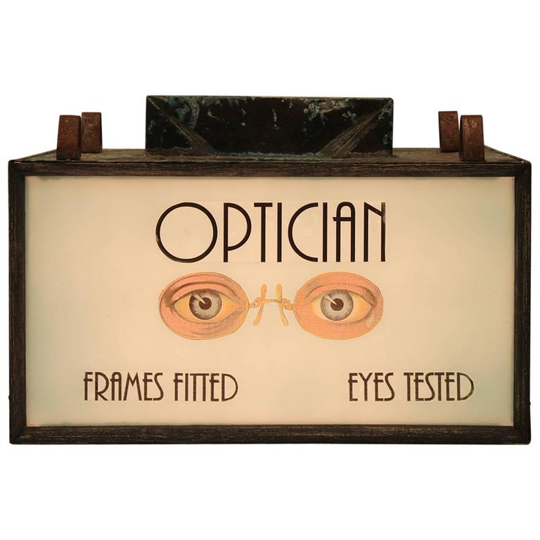 1930s Light Up Optician Sign at 1stDibs