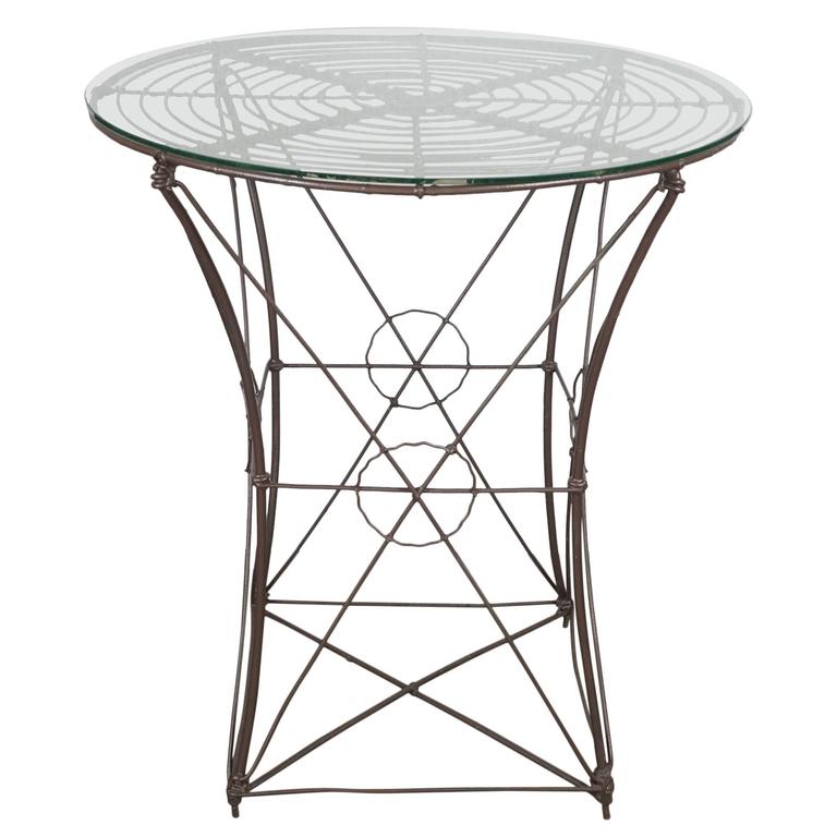 American 19th Century Woven Wire Victorian Garden Table from J. Garvin ...
