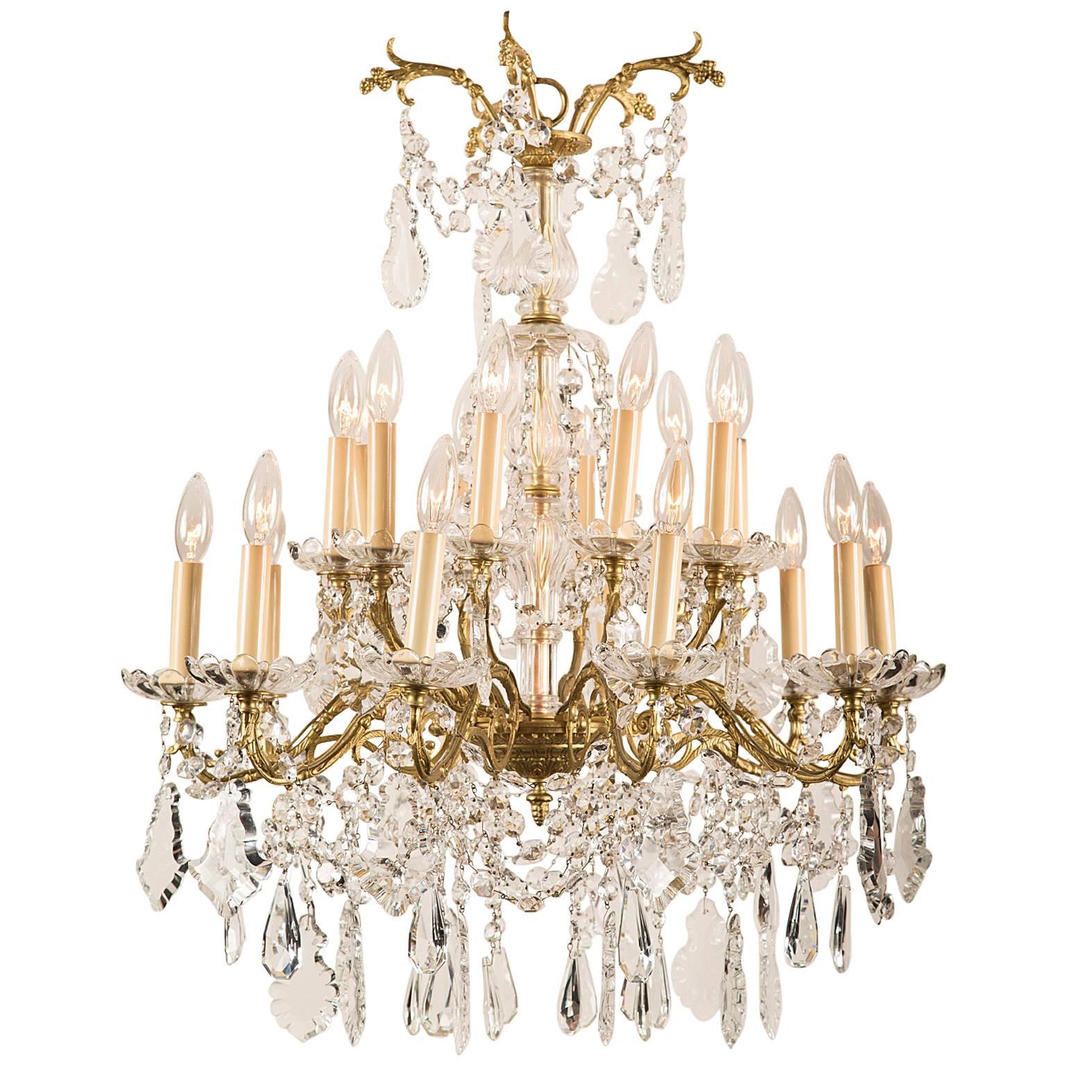 Striking Two Tier Iron Chandelier from France ca. 1920 at 1stDibs