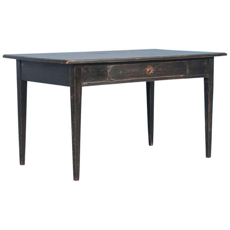 Antique Black Painted Writing Table Desk from Sweden, circa 1840-1860 ...