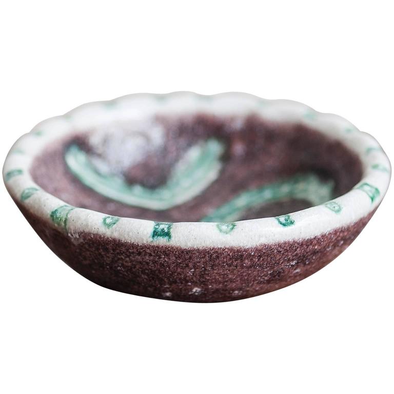 Guido Gambone Ceramic Bowl Donkey Mark at 1stDibs