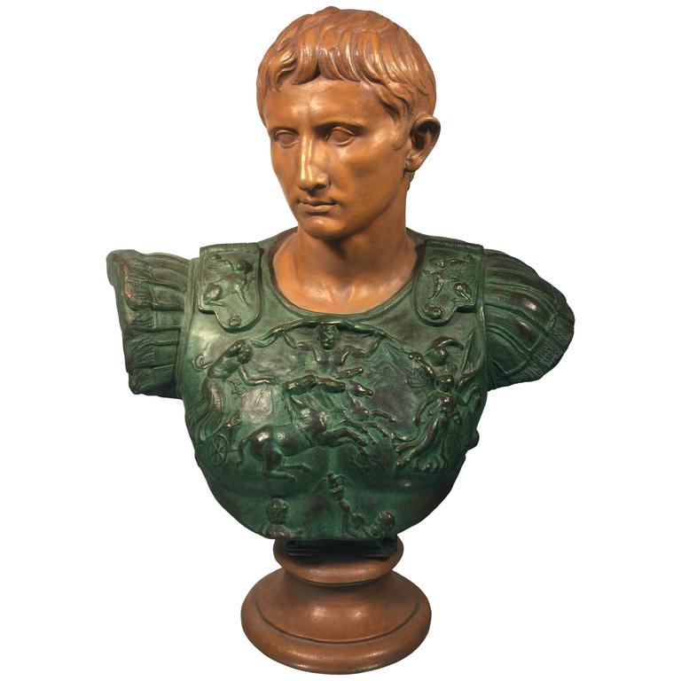 Amazing Lifesize Terracotta Roman Bust at 1stDibs