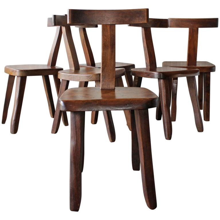 1950s Massive Wooden Chairs by Olavi Hanninen for Mikko Nupponen at 1stDibs