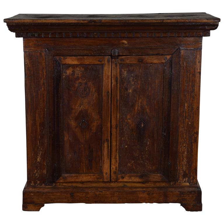 Rustic Italian Baroque Two-Door Work Cabinet/Credenza, 17th Century at ...