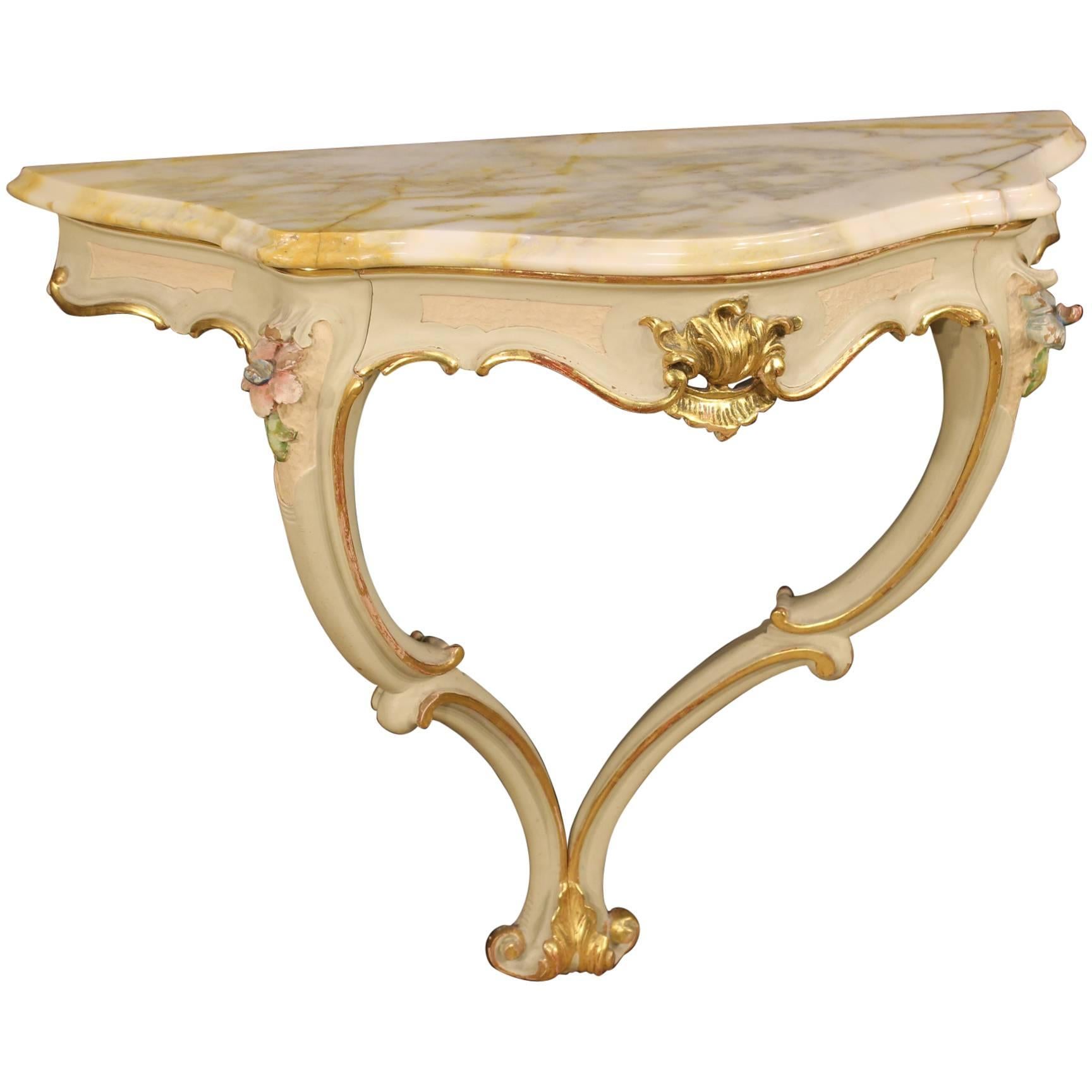 20th Century Venetian Lacquered Console Table at 1stDibs