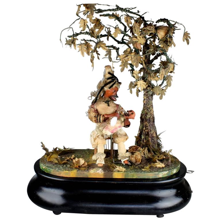 Antique Monkey Mother-feeding-baby Musical Automaton, by Jean Phalbois ...