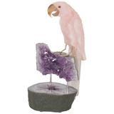 Midcentury Tessellated Bone Parrot on a Lucite Stand For Sale at 1stDibs