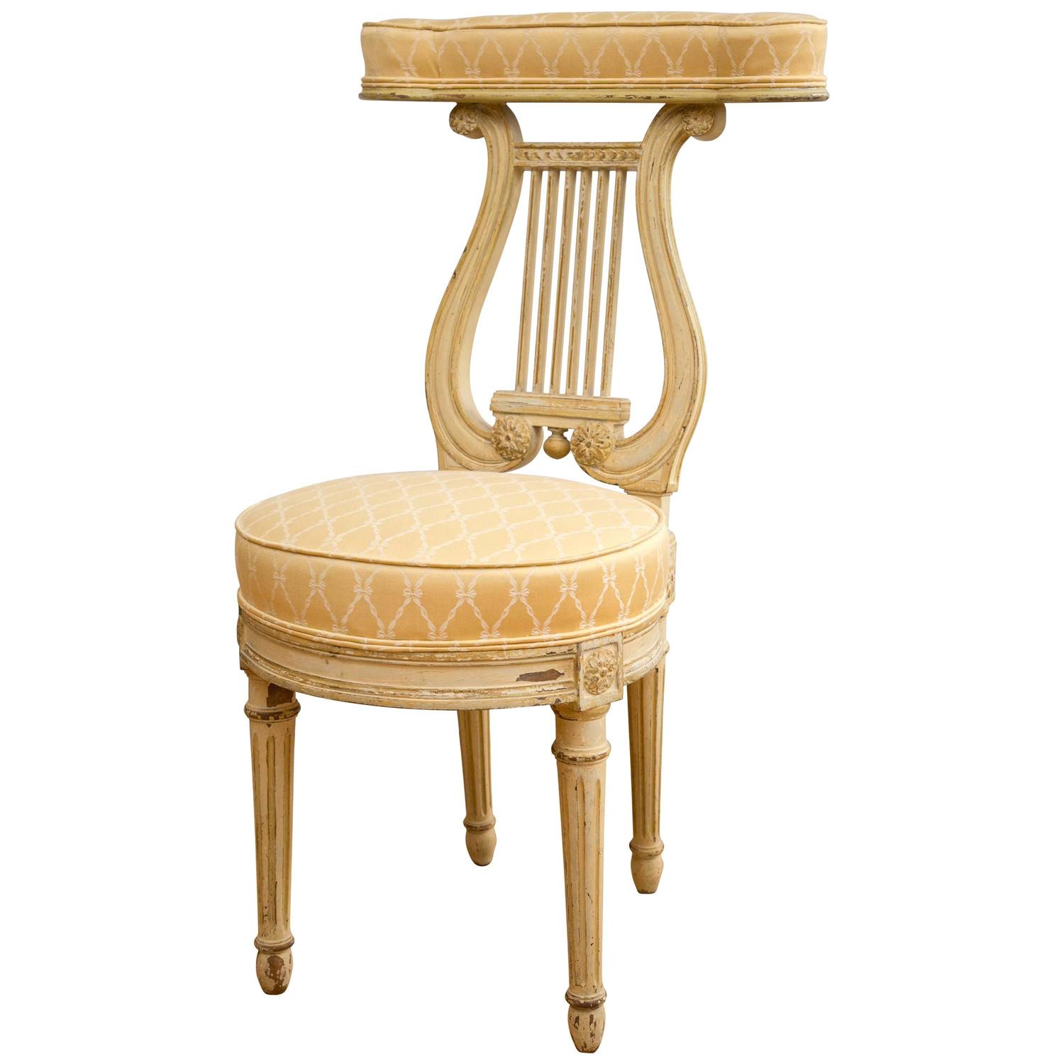 Lyre Back "Voyeuse" Chair in the Manner of Georges Jacob For Sale at ...