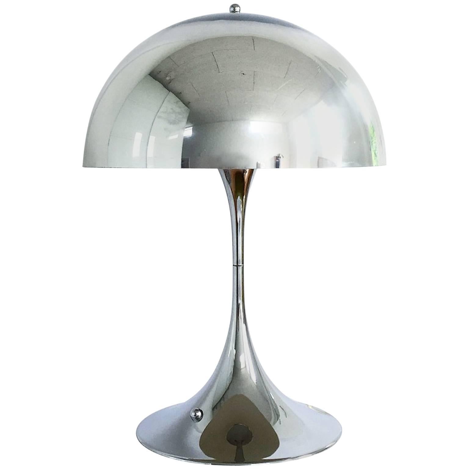 Rare Chrome Table Lamp Panatella Designed by Verner Panton for Louis ...