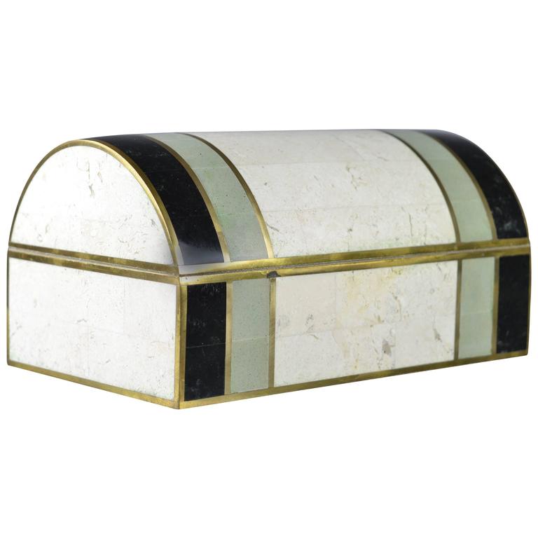 Tessellated Marble Domed Lidded Box at 1stDibs