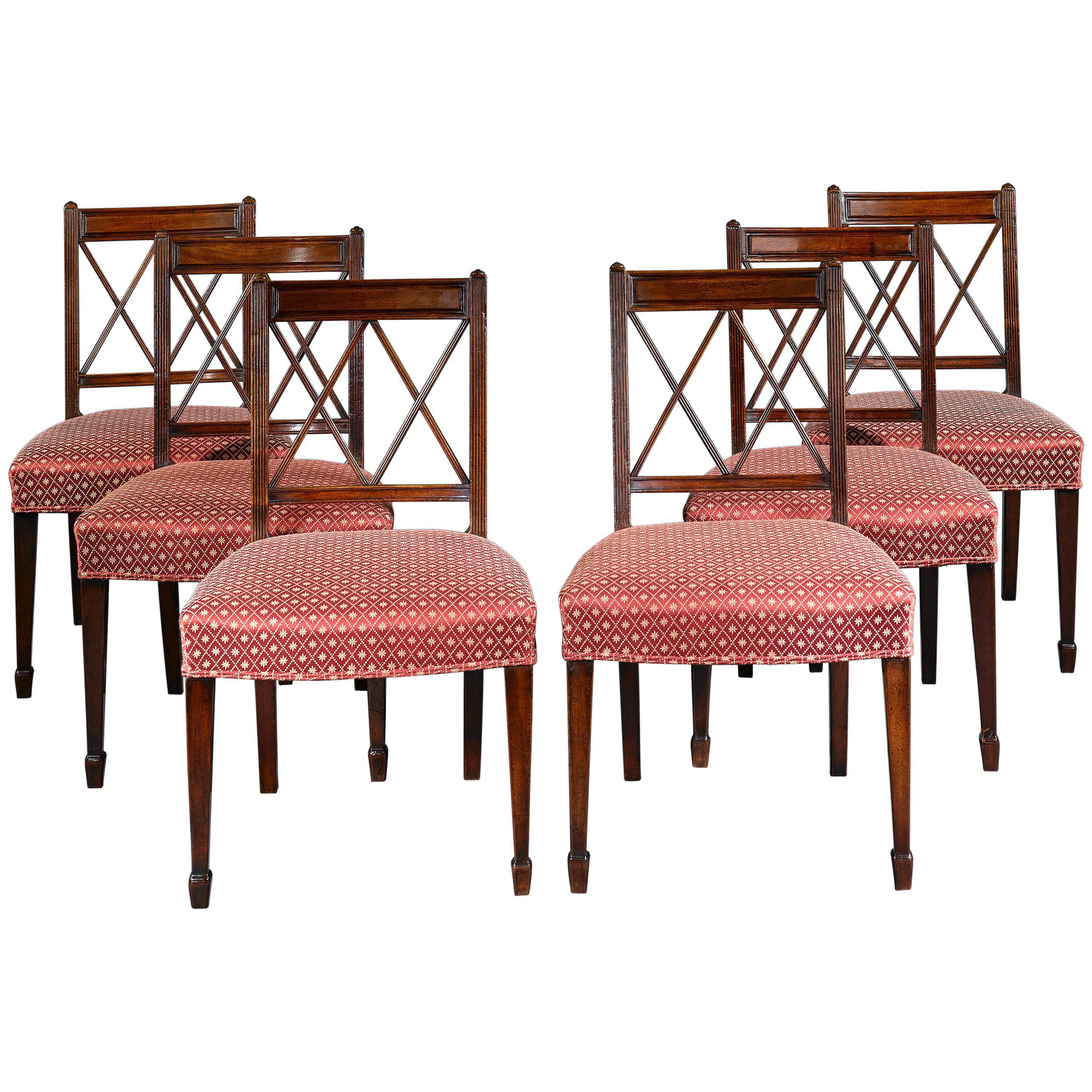 18th Century Sheraton Dining Chairs at 1stDibs